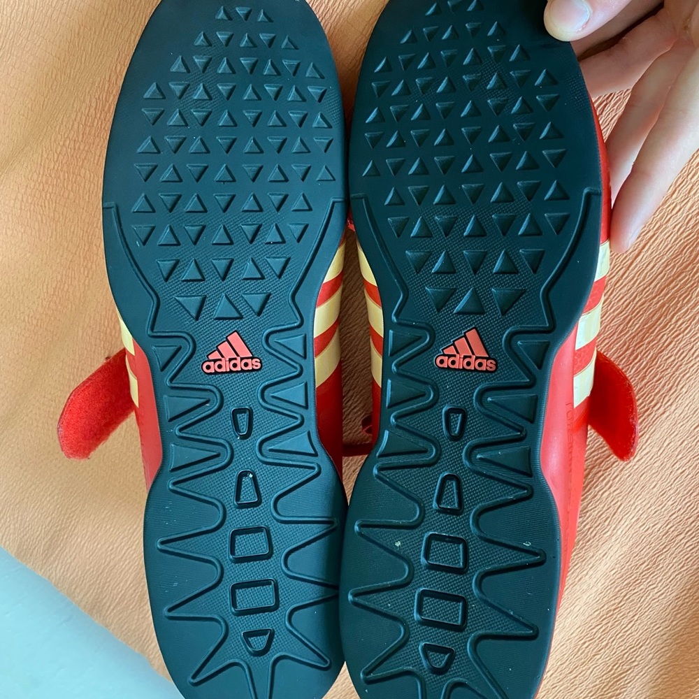 Adidas Adipower Mens Weightlifting Squat Shoes Red Si… - Gem